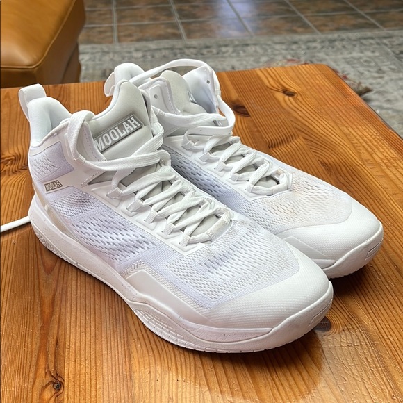 moolah | Shoes | Moolah Allwhite Hightop Athletic Basketball Sneakers ...